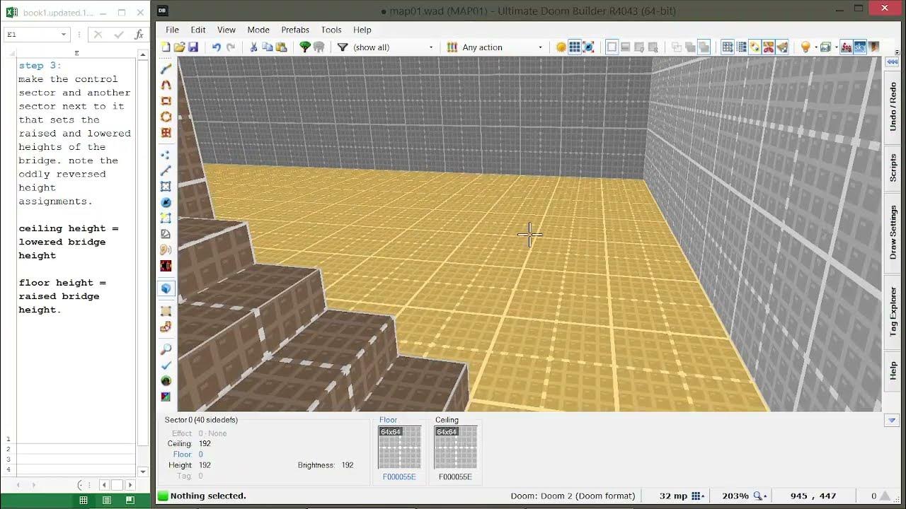 how to make a 3d bridge using self-referencing sectors in classic doom ...