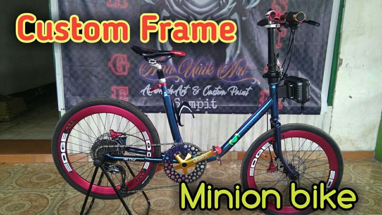 Custom frame sepeda minion || aan unik art - YouTube