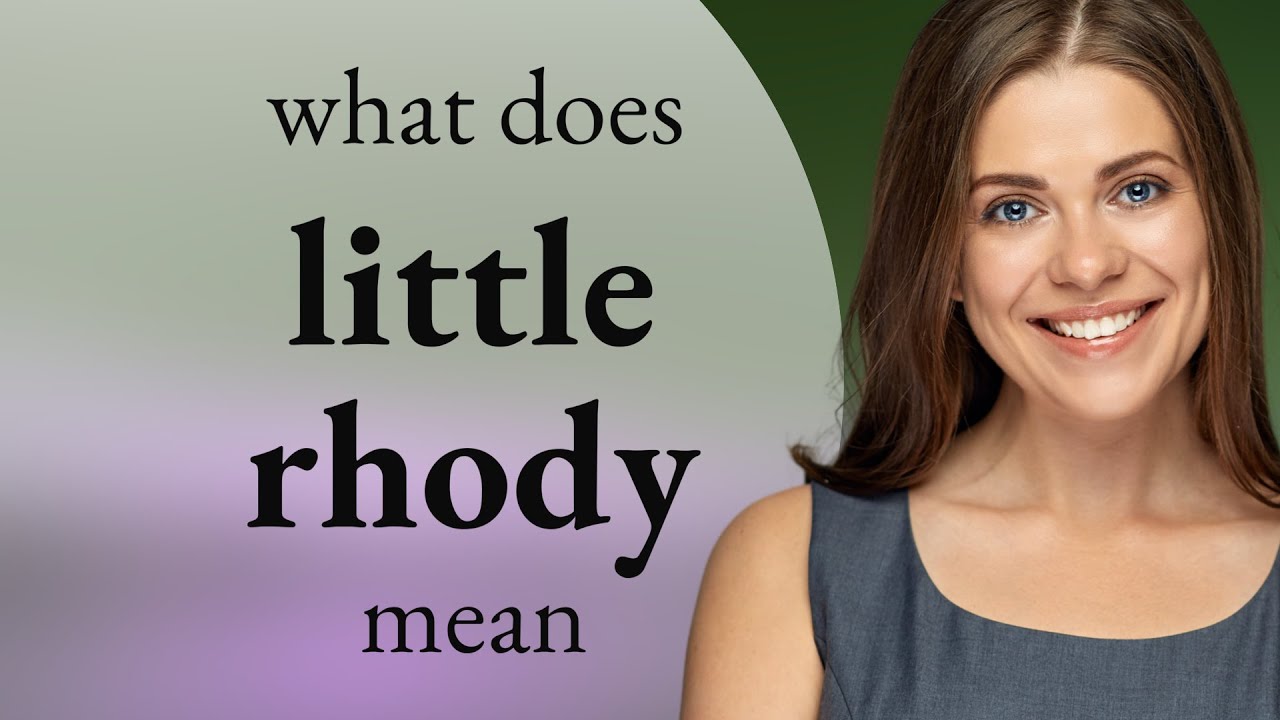 Little rhody — definition of LITTLE RHODY - YouTube