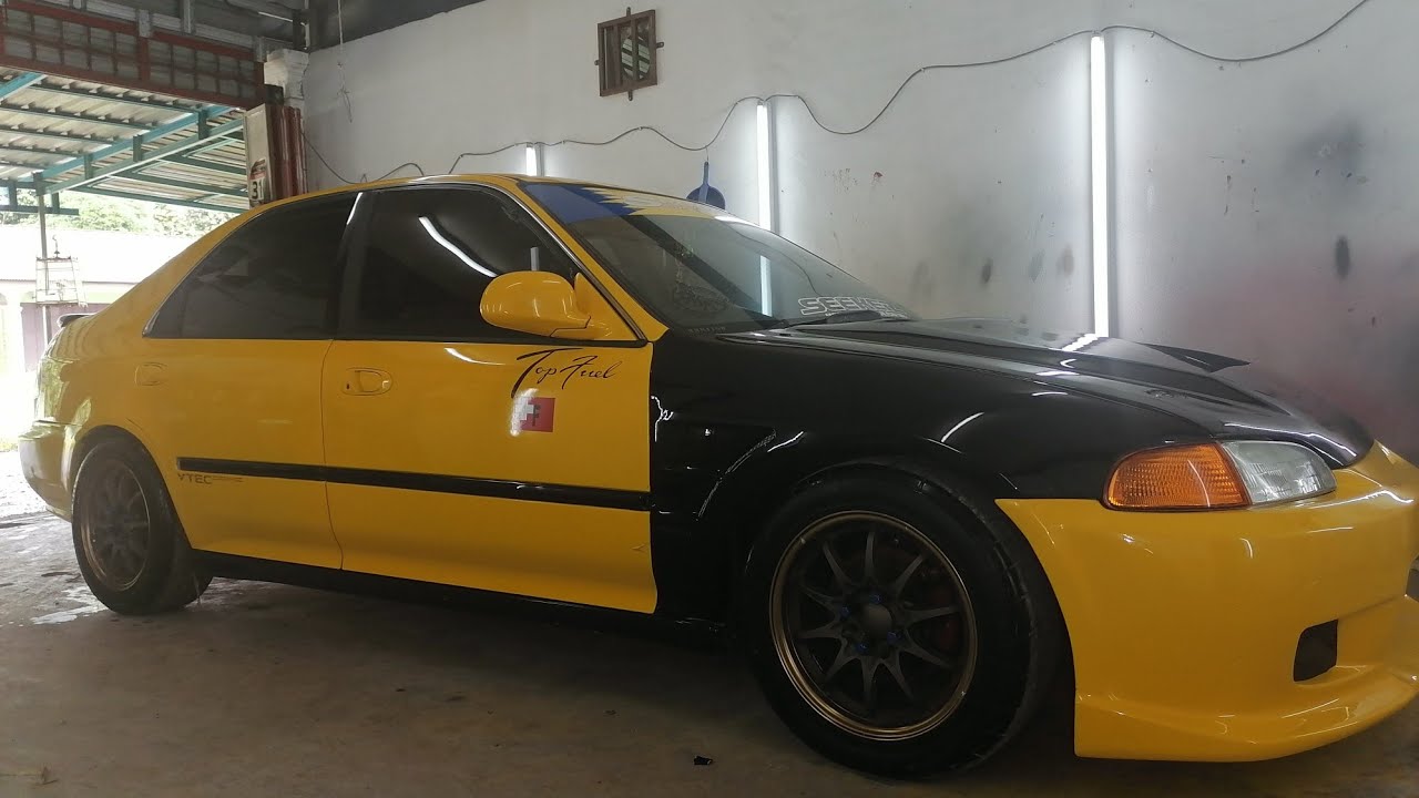 HONDA FERIO EG9 TOUCH UP PAINT. BONET DEPAN BAMPER DEPAN FAIBER PECAH ...