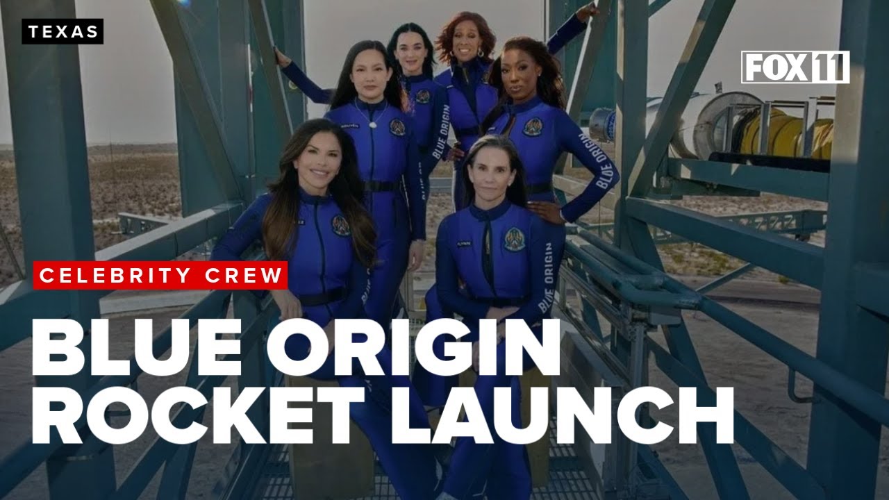 All-female celebrity crew launched into space by Blue Origin - YouTube