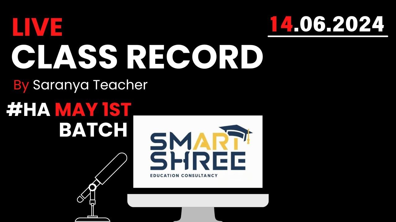 HA MAY 1ST BATCH SARANYA TEACHER LIVE CLASS RECORD 14.06.2024 - YouTube