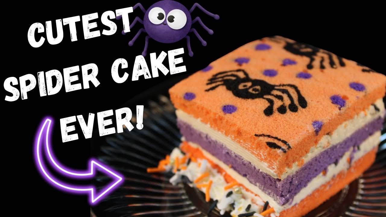 Cute Halloween Spider Cake - YouTube