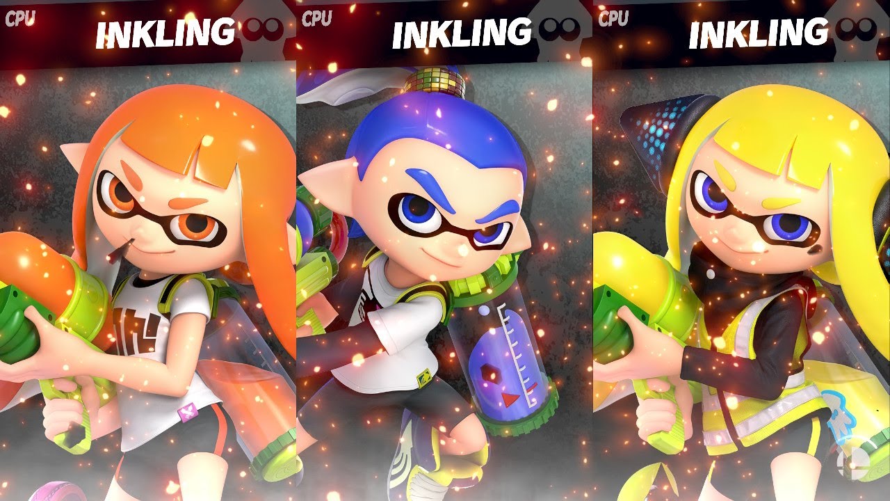 Inkling (girl) vs. Inkling (boy) vs. Inkling (girl) - YouTube