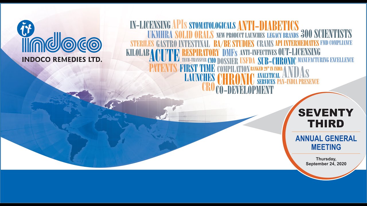 73rd AGM of Indoco Remedies Limited - YouTube