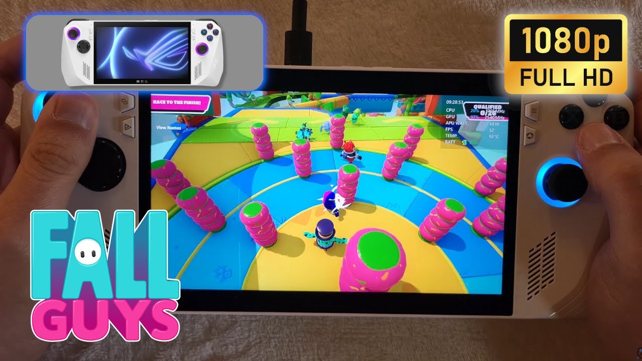 ASUS ROG Ally | Fall Guys | 1080p | High settings - YouTube