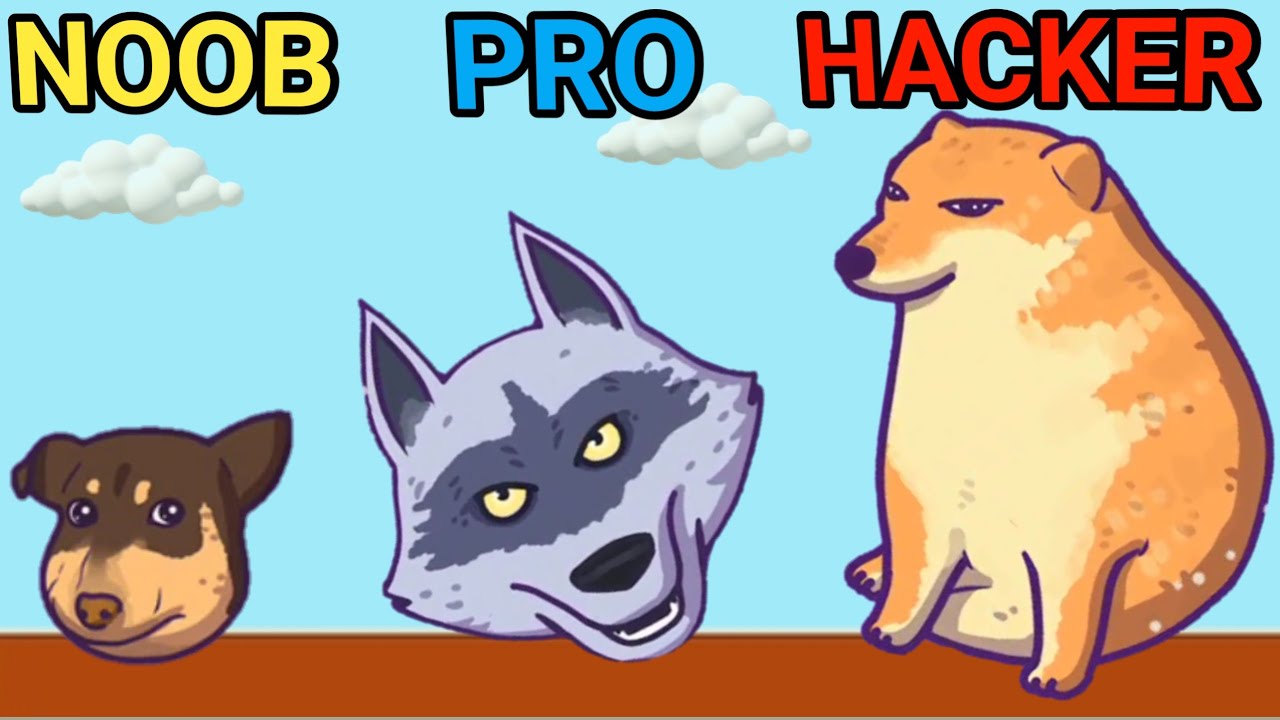 NOOB vs PRO vs HACKER - Merge Fellas Dogs Mod - YouTube