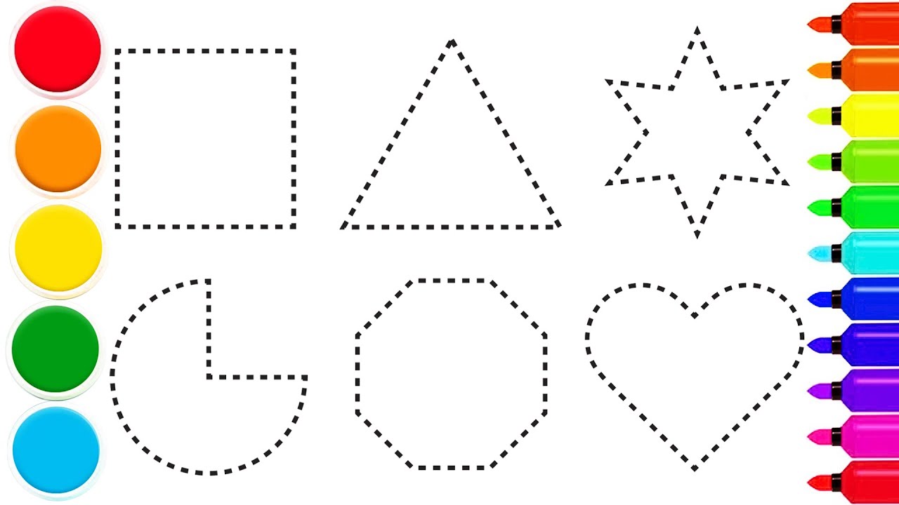 How to draw simple 2d geometric shapes | step by step - YouTube