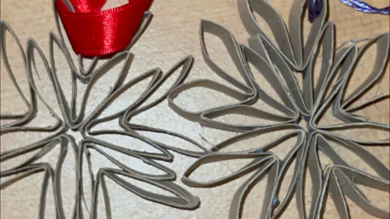 how to make christmas star with toilet paper rolls - YouTube