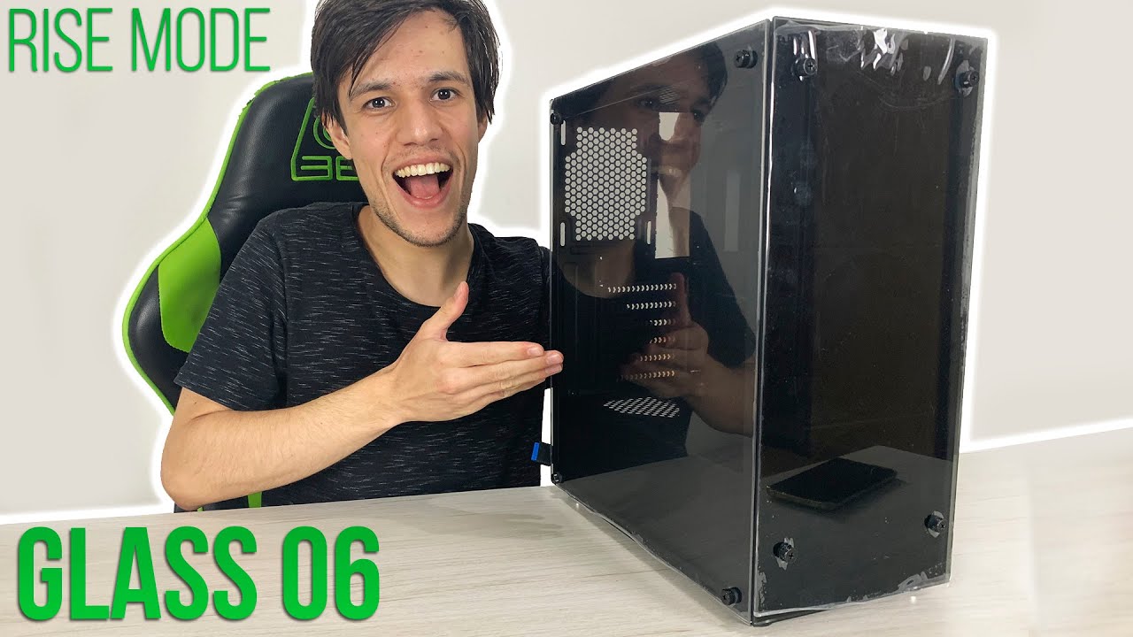 Gabinete RISE MODE GLASS 06 UNBOXING !! BOM e BARATO - YouTube