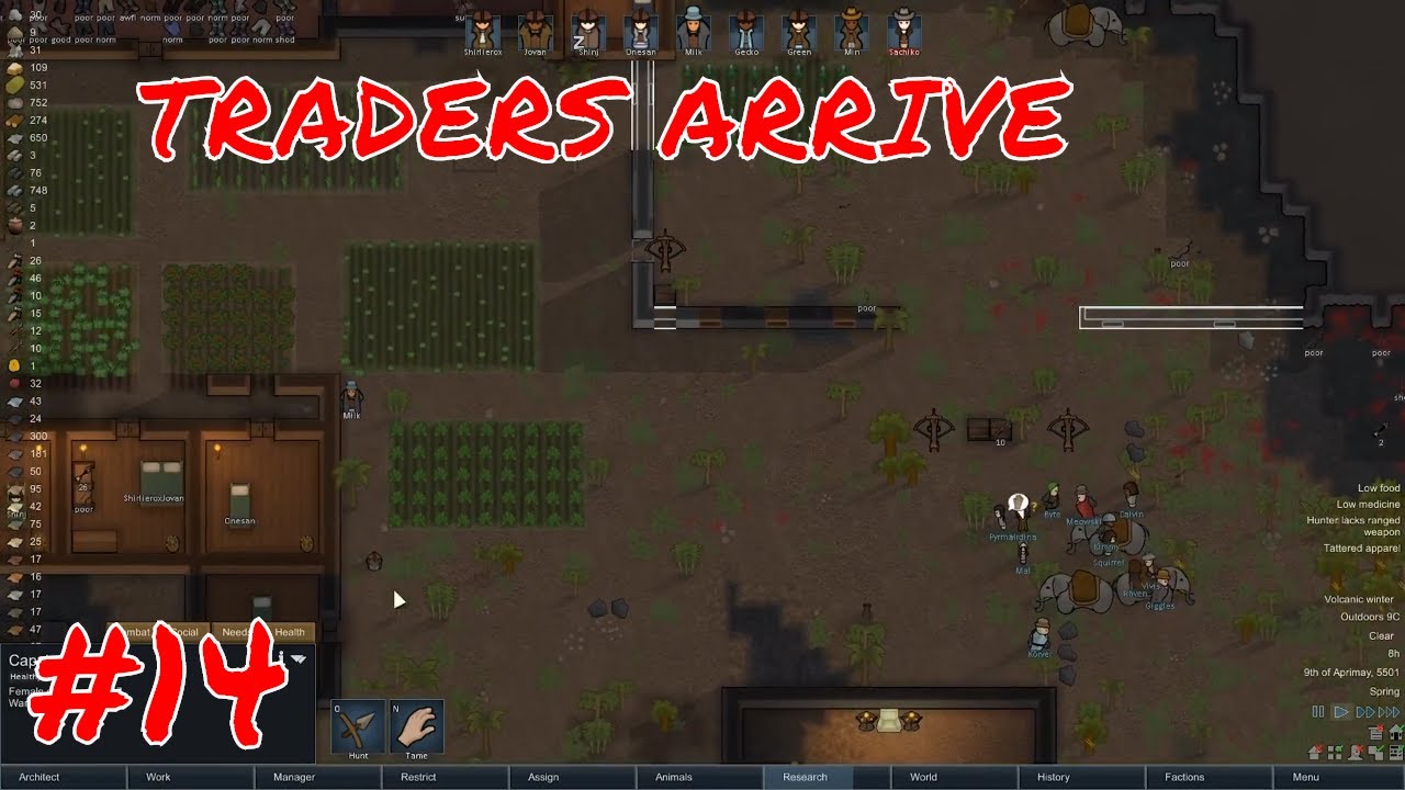 Rimworld beta 18 Medieval - Traders Arrive!!! - Rimworld no guns series ...