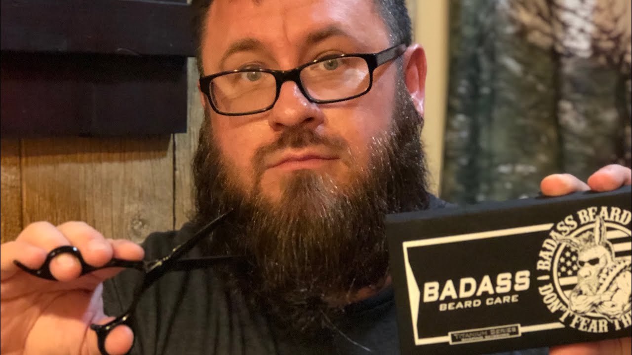 Bad Ass Beard Care Titanium Series Scissors Review and Mustache Trim ...