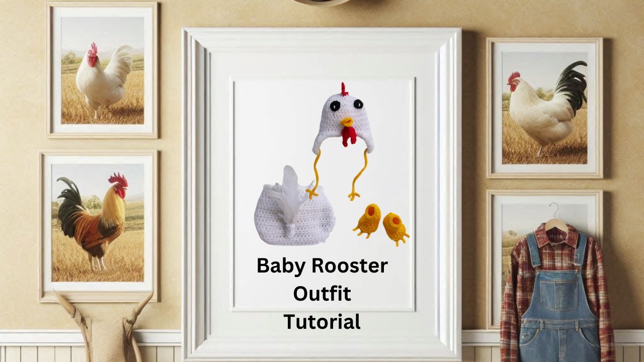 The Cutest Crochet Baby Rooster Booties Ever Made - YouTube
