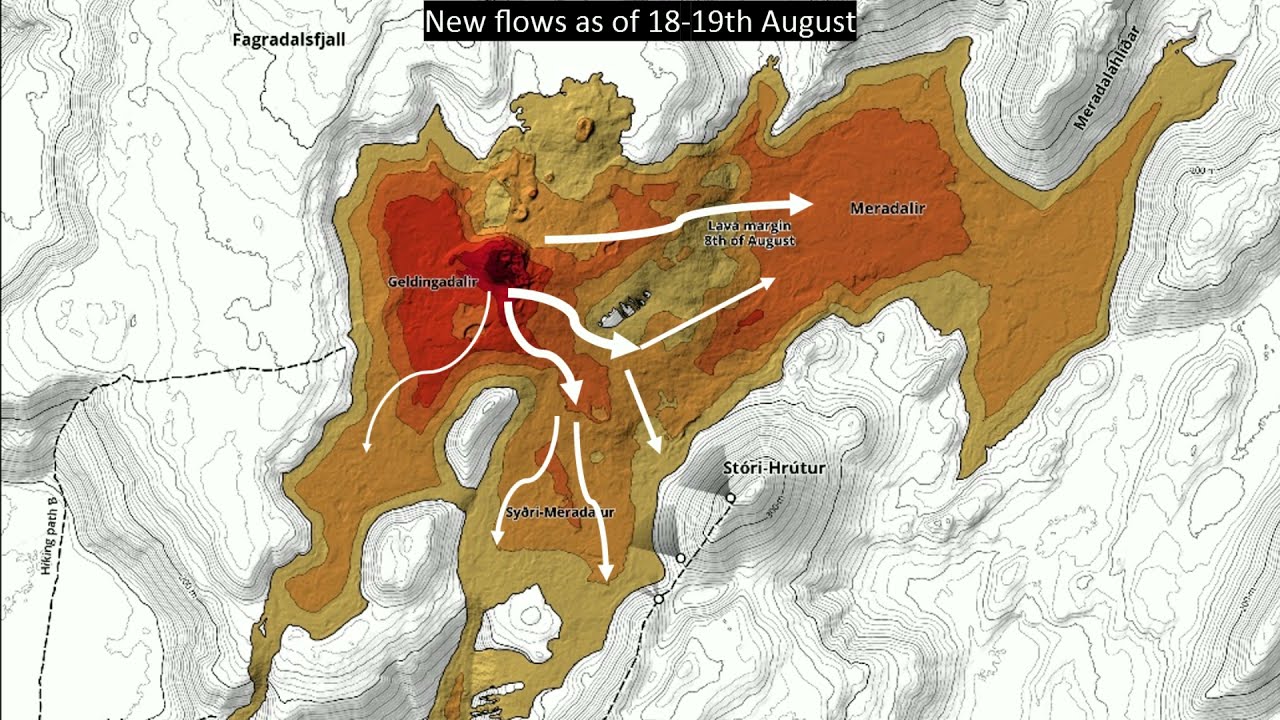 Mapping the changes of the new lava flows Fagradalsfjall volcano on ...