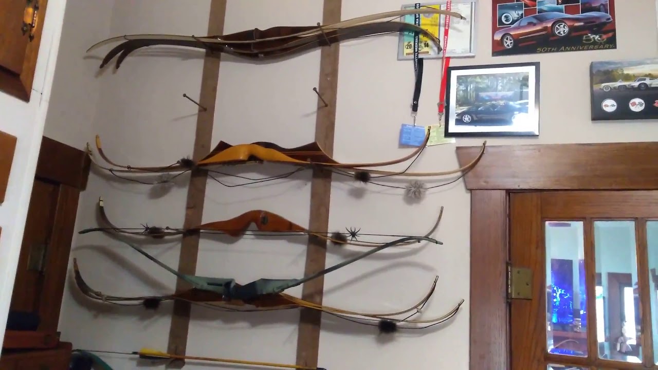 I made a new bow rack for my Traditional bows. - YouTube