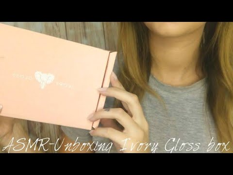 ASMR- Ivory Gloss Unboxing (soft spoken, whispering, tapping, crinkles ...