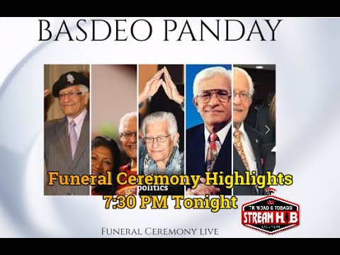 Highlights Funeral Ceremony of PM Basdeo Panday. Jan 9th 2024. - YouTube