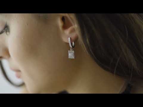 925 Ayar Gümüş Pırlanta Model Kolye-Küpe Takı Seti