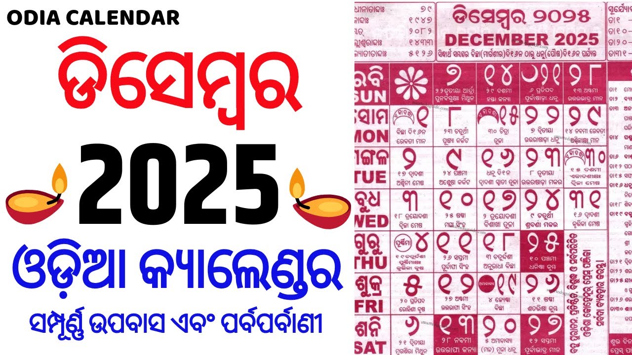Odia Calendar 2025 December | December 2025 Odia Calendar | Kohinoor ...