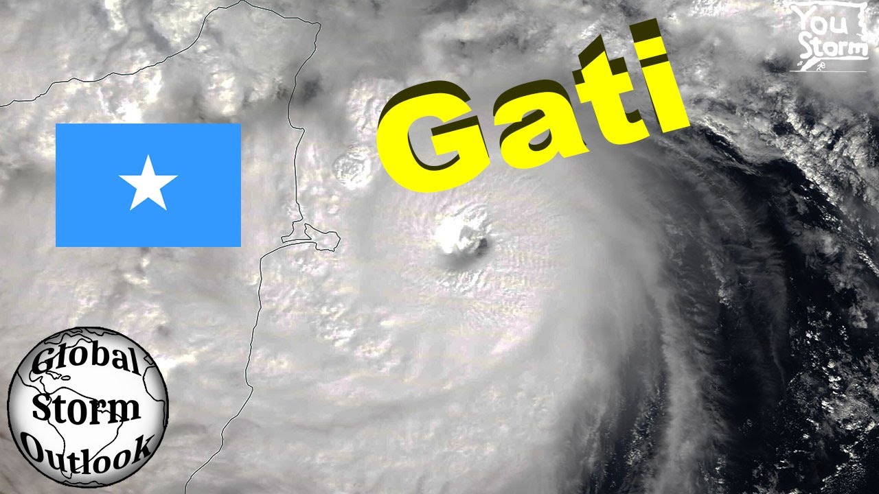 Tropical Cyclone Gati approaches Somalia - YouTube