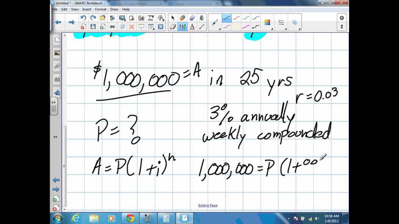 How to learn Present Value using Compound Interest (Grade 11 Mixed ...