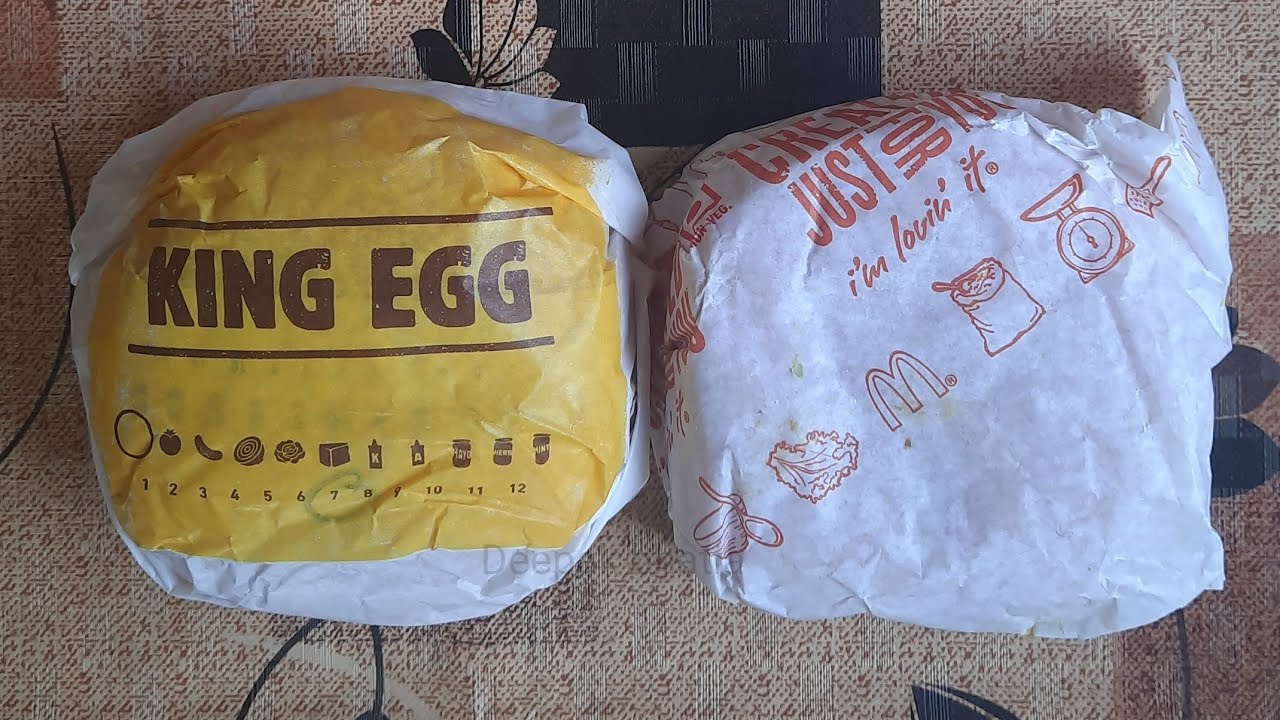 Burger king egg and McDonald's mcegg burger - YouTube