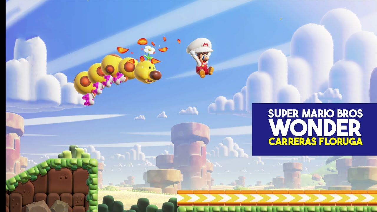 SUPER MARIO BROS. WONDER - Todo sobre las Carreras Floruga - YouTube