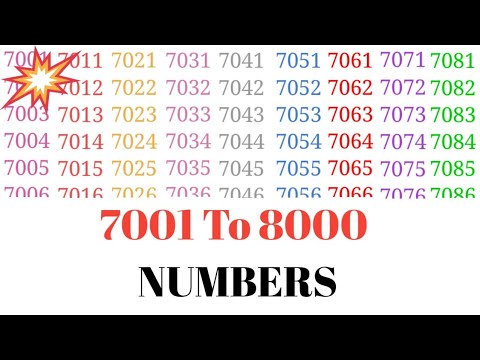 7001 to 8000 numbers learn by music on youtube ll 7001 to 8000 numbers ...
