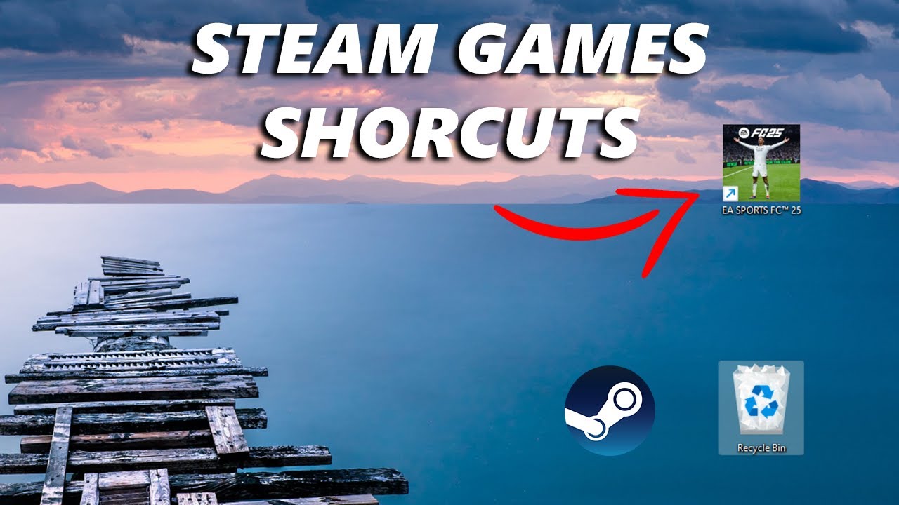 How To Create Desktop Shortcut For Steam Games - YouTube