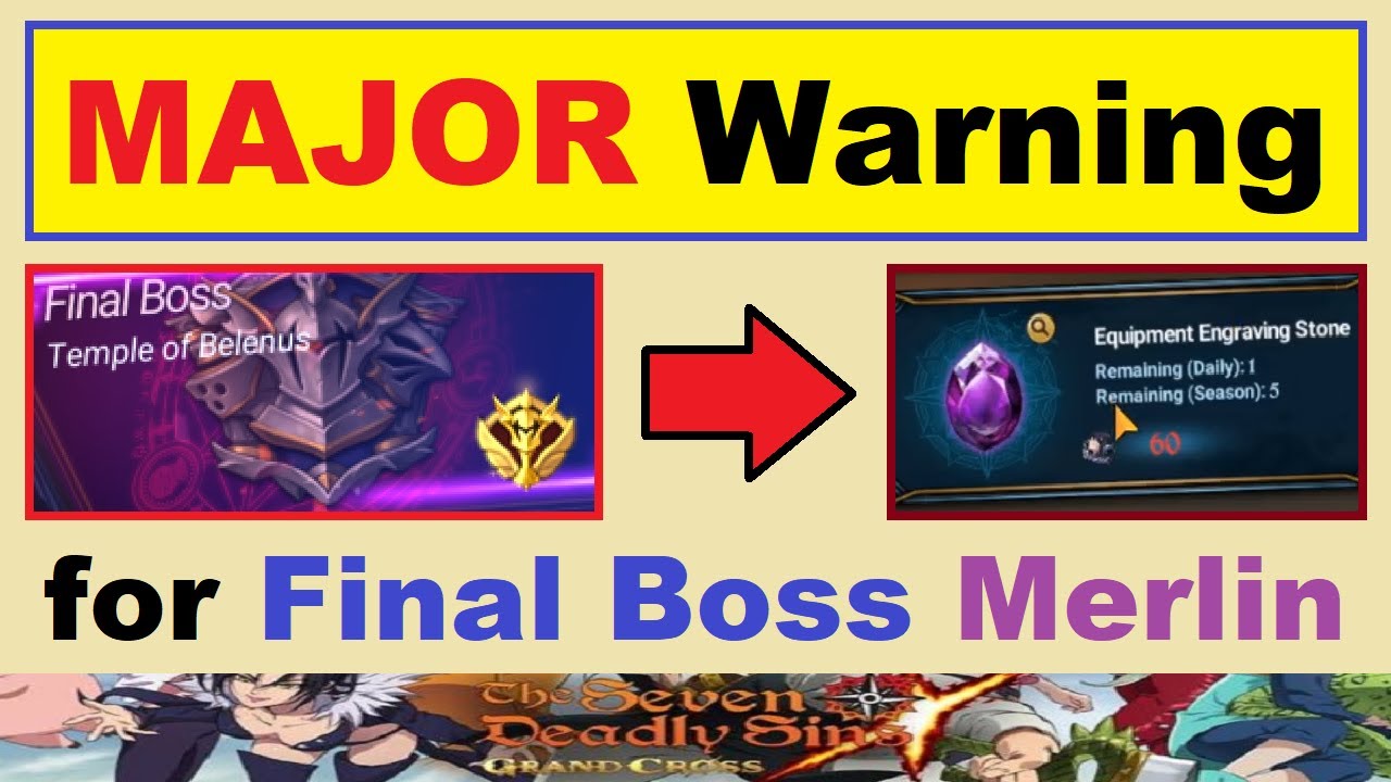 Major *WARNING* for ~FINAL BOSS MERLIN~.. (+ Important Info for the ...
