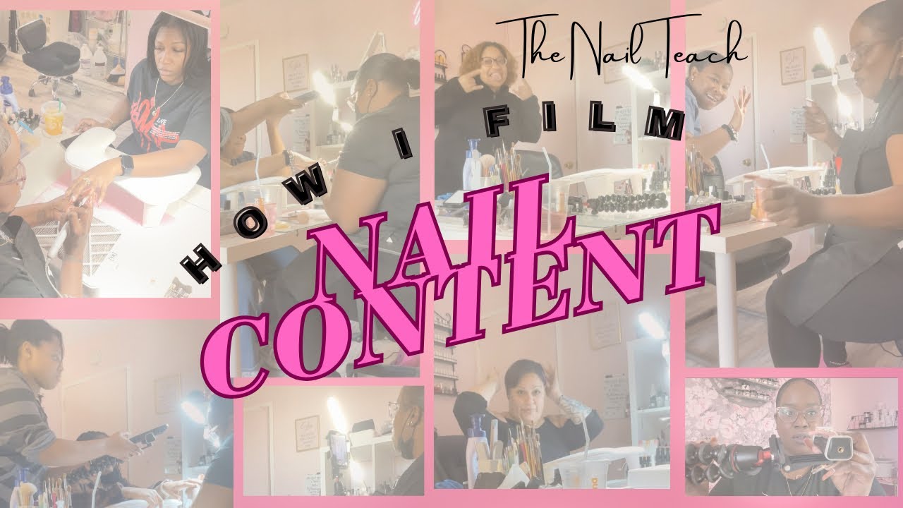HOW I FILM MY NAIL CONTENT | Come To Work With Me! | Day in the life of ...