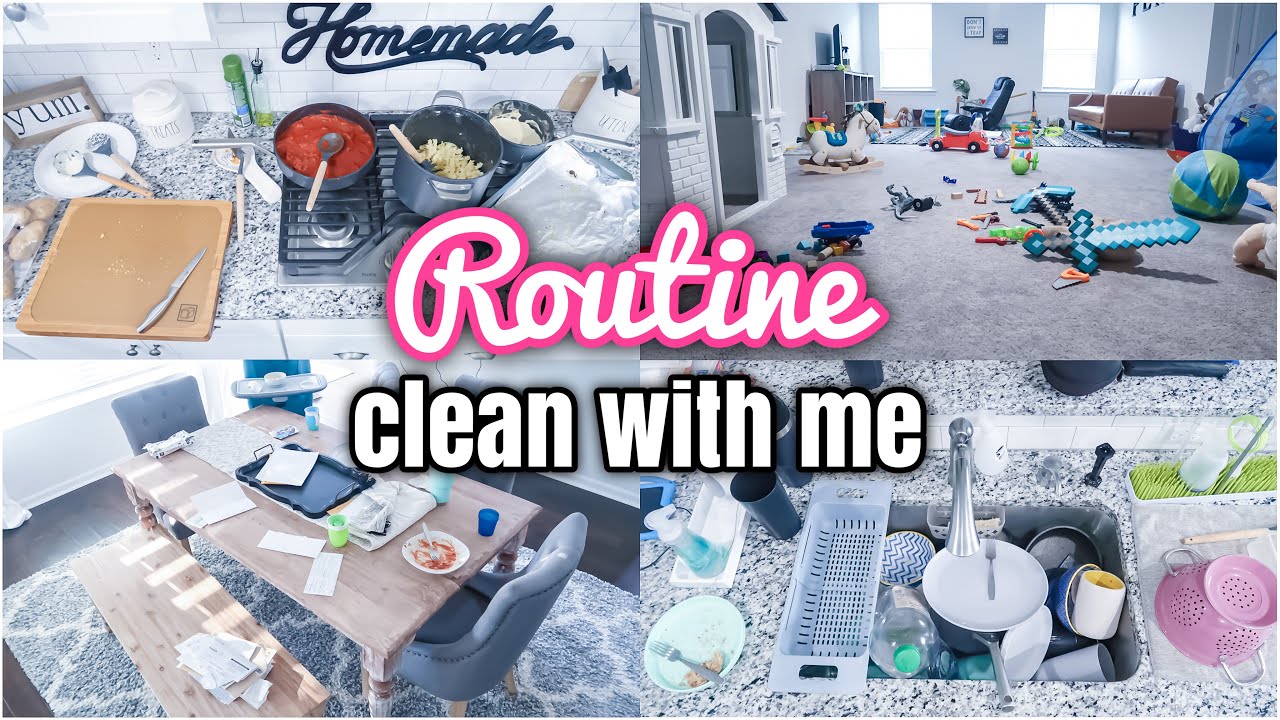 ROUTINE CLEAN WITH ME 2021 | MESSY HOUSE SPEED CLEANING | COMPLETE ...