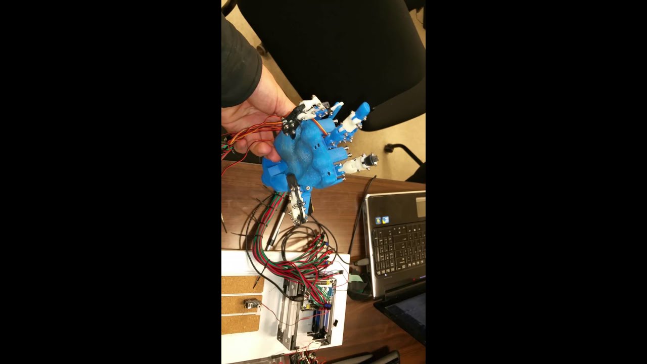 3D Printed Mechanical Hand by C.H. - YouTube