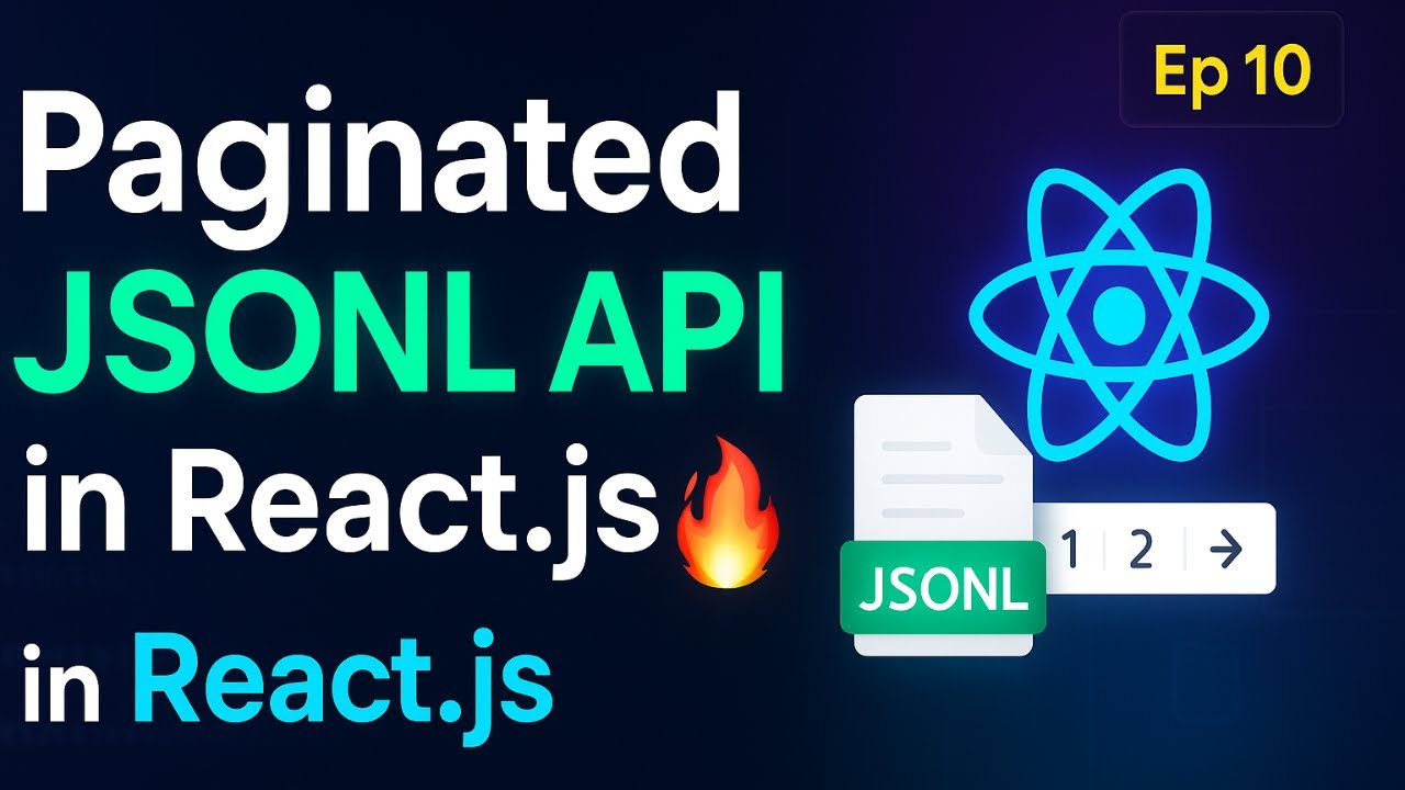 Integrate JSONL Dataset Paginated API in React.js | Build AI Agent with MERN Stack (Ep 10) - YouTube