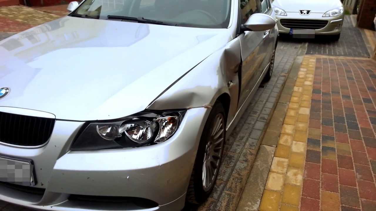 BMW E90 325i vs Deer Crash - YouTube