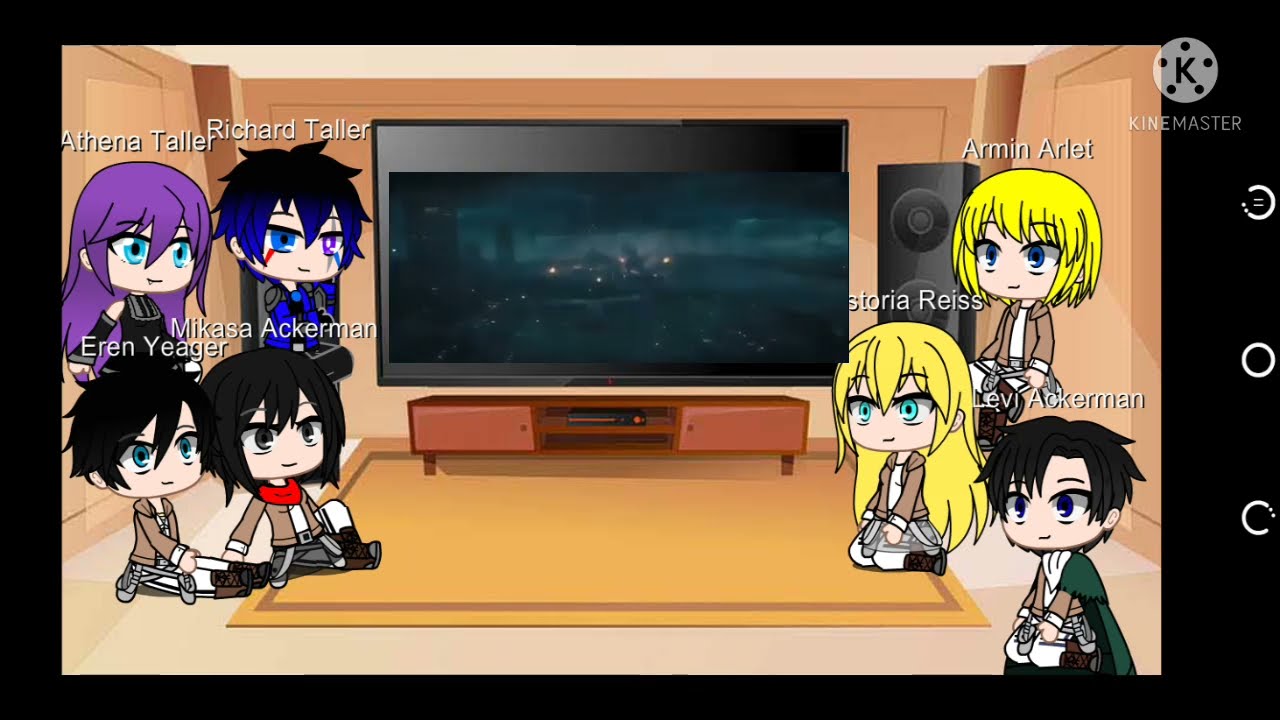 Aot react to Godzilla : Kotm Battle in boston - YouTube