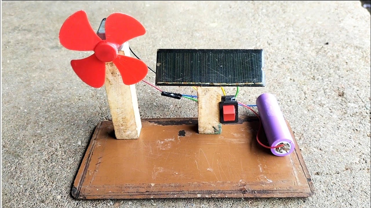 Diy Solar Powered Dc Motor Mini Fan|| Idea For Like - YouTube