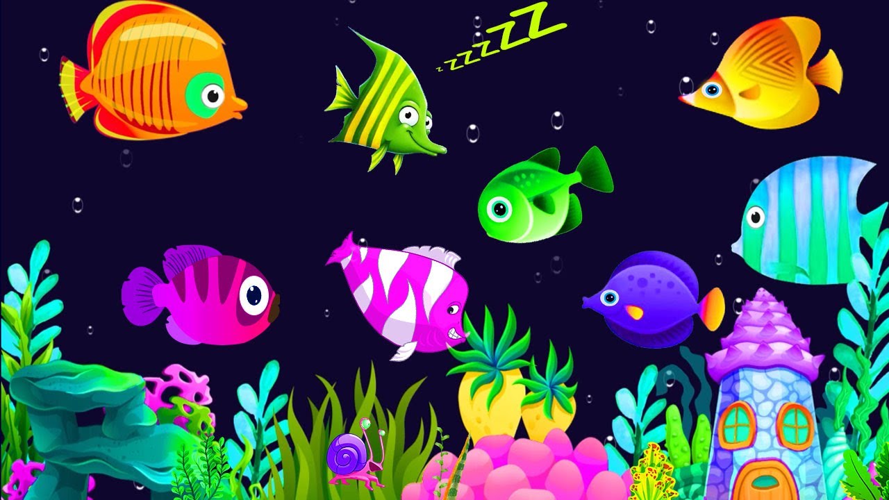 fish lMozart & Brahms Lullabies🐡Sleep Instantly in 3 Minutes 🐠 Undersea ...