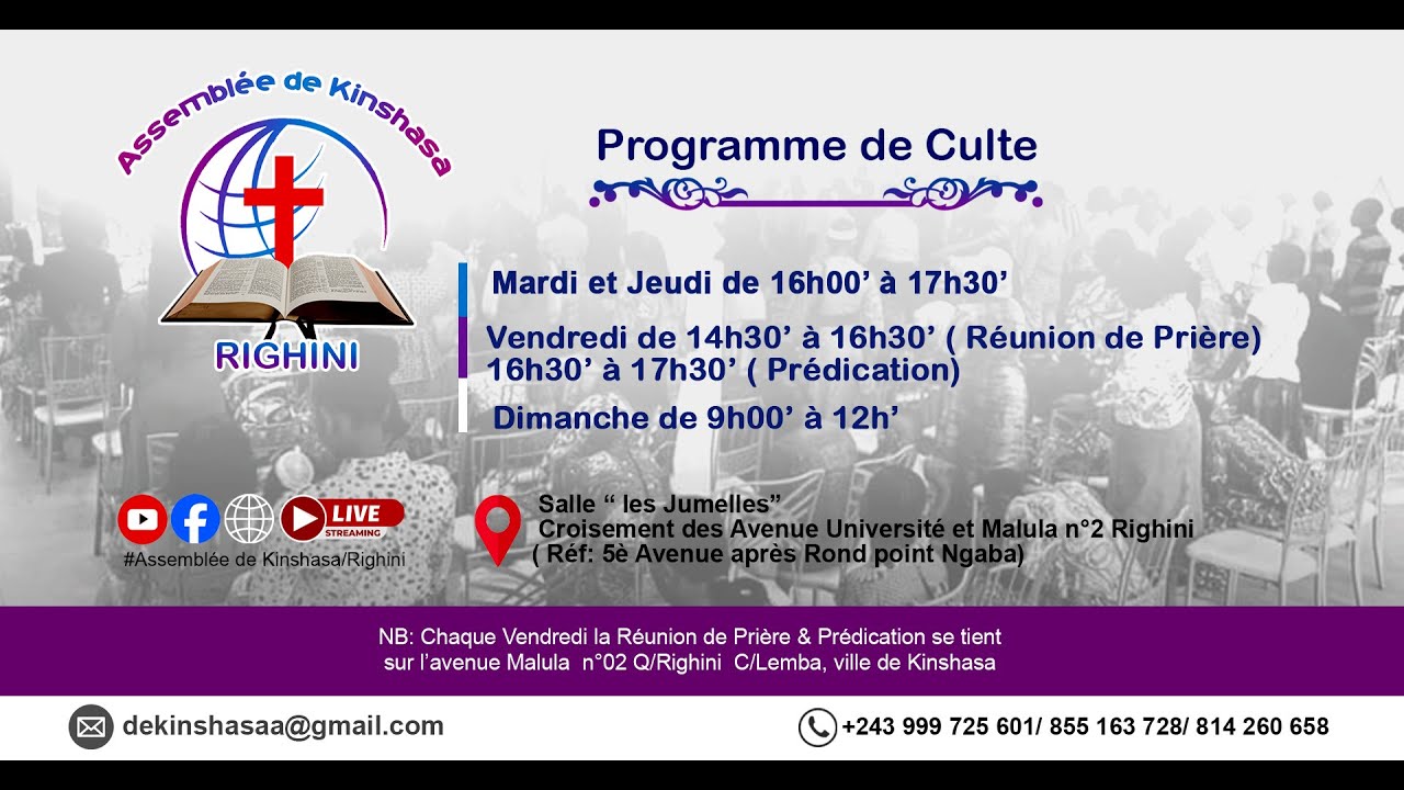 VENDREDI 07 FÉVRIER | LE TEMPS EST PROCHE | Assemblée de Kinshasa ...