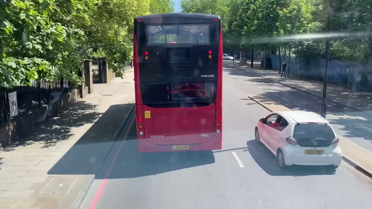 London Bus Ride Route 205 from Baker Street passing Euston Rd, City ...