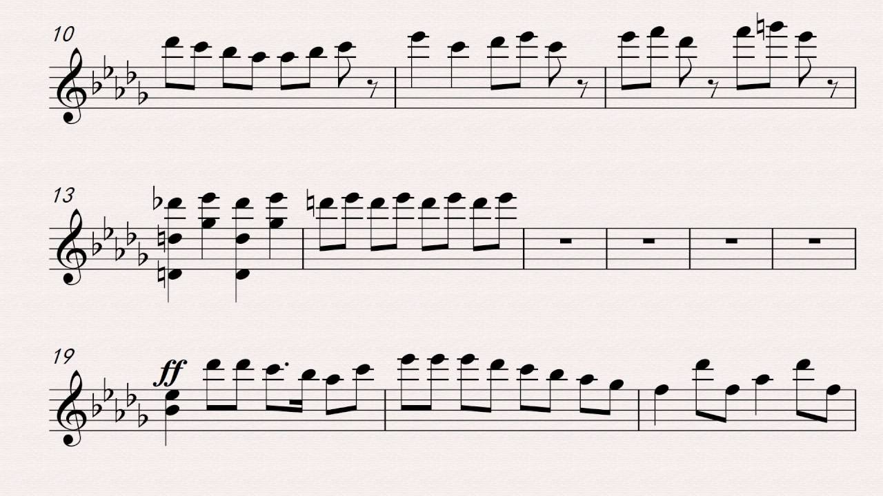 Tchaikovsky- March Slav, Op 31 Violin 1 Sheet music(m98~m131) - YouTube