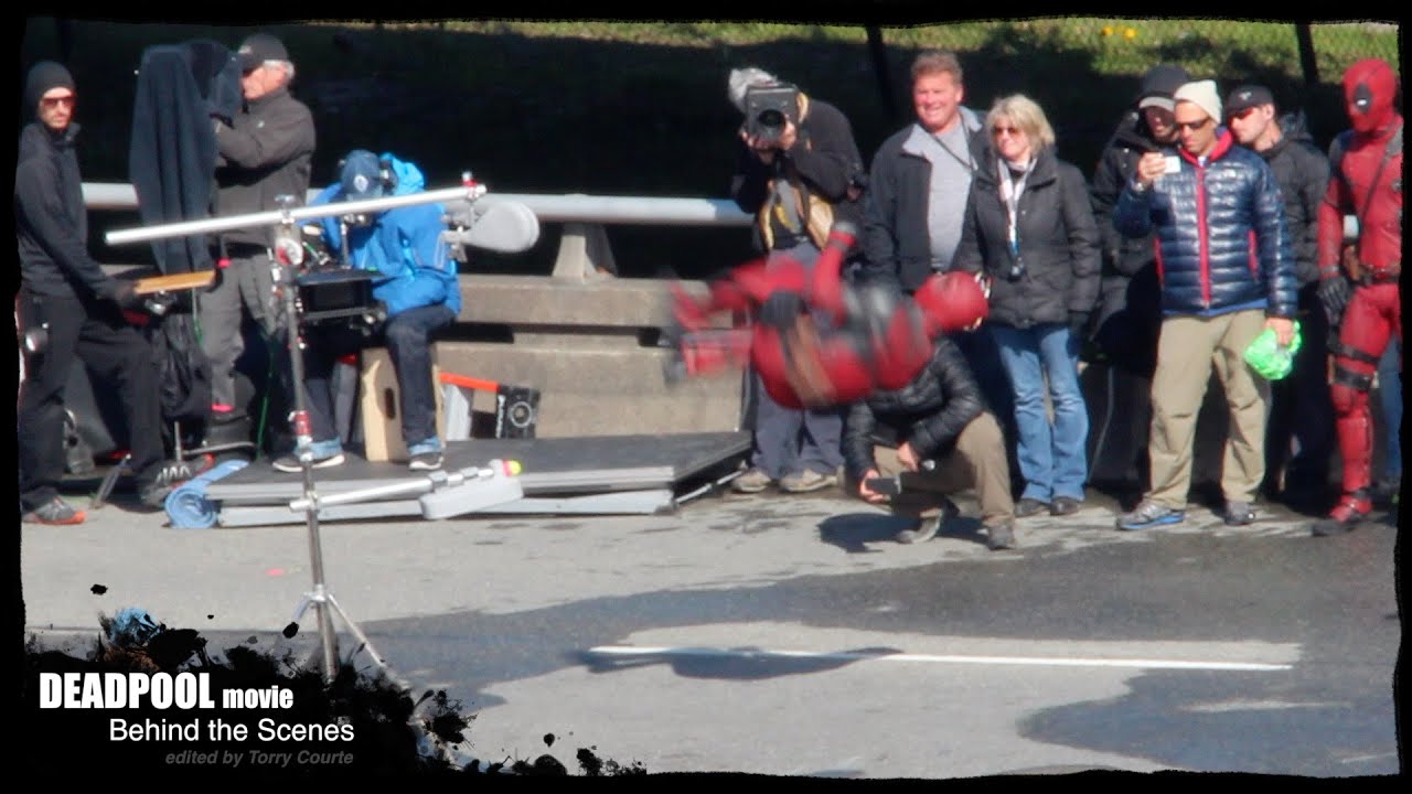 DEADPOOL MOVIE Behind the Scenes: Deadpool's Sick Move Gets Props ...