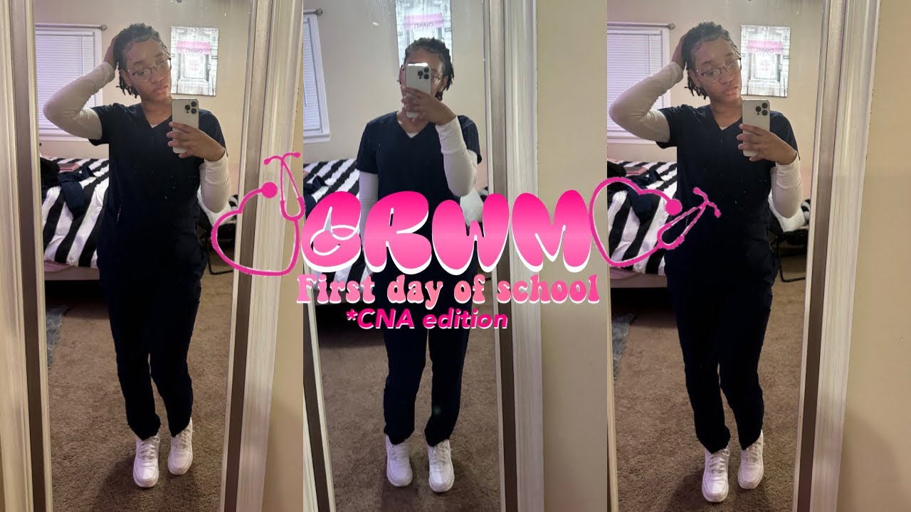GRWM first day of school | CNA edition + mini Vlog - YouTube