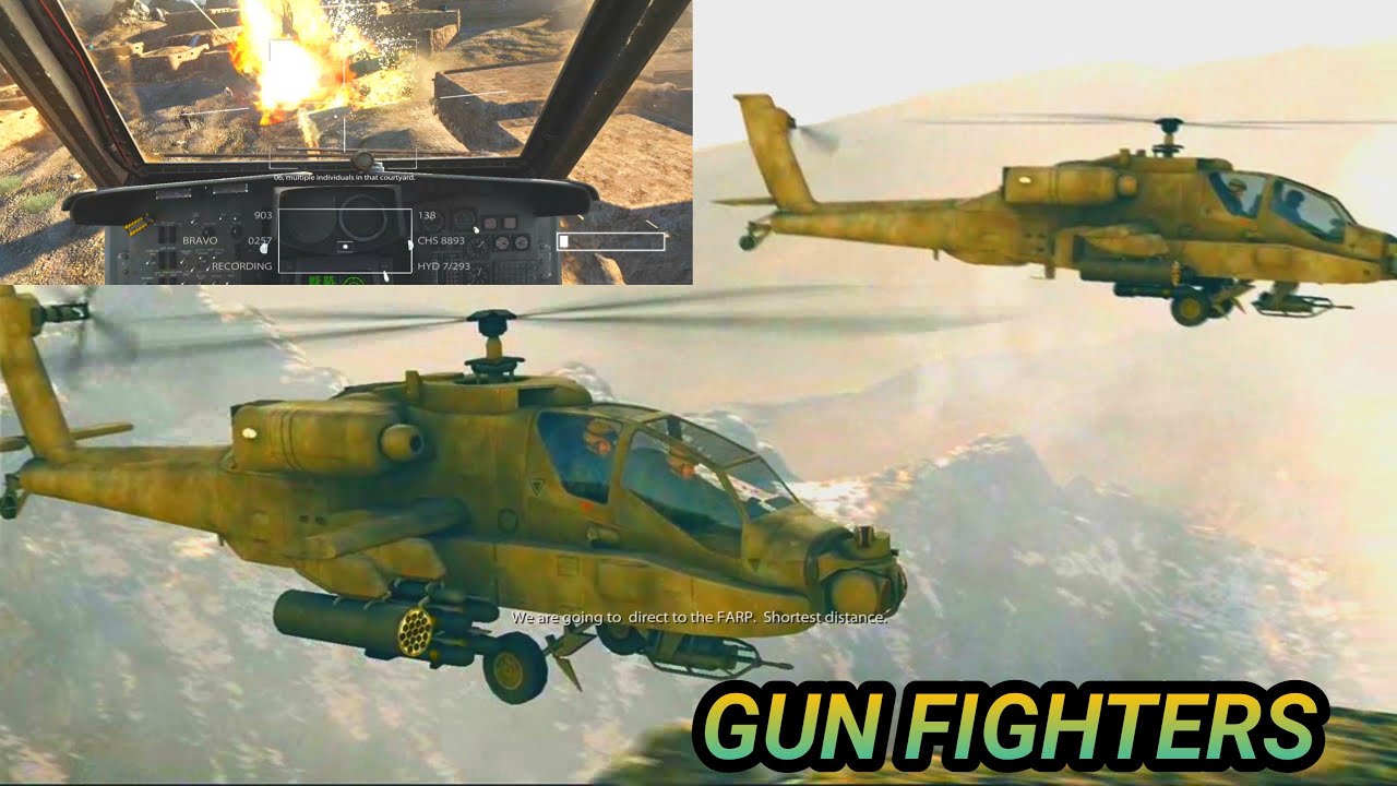Gunfighters Apache on mission Taliban mortar teams, pc game - YouTube