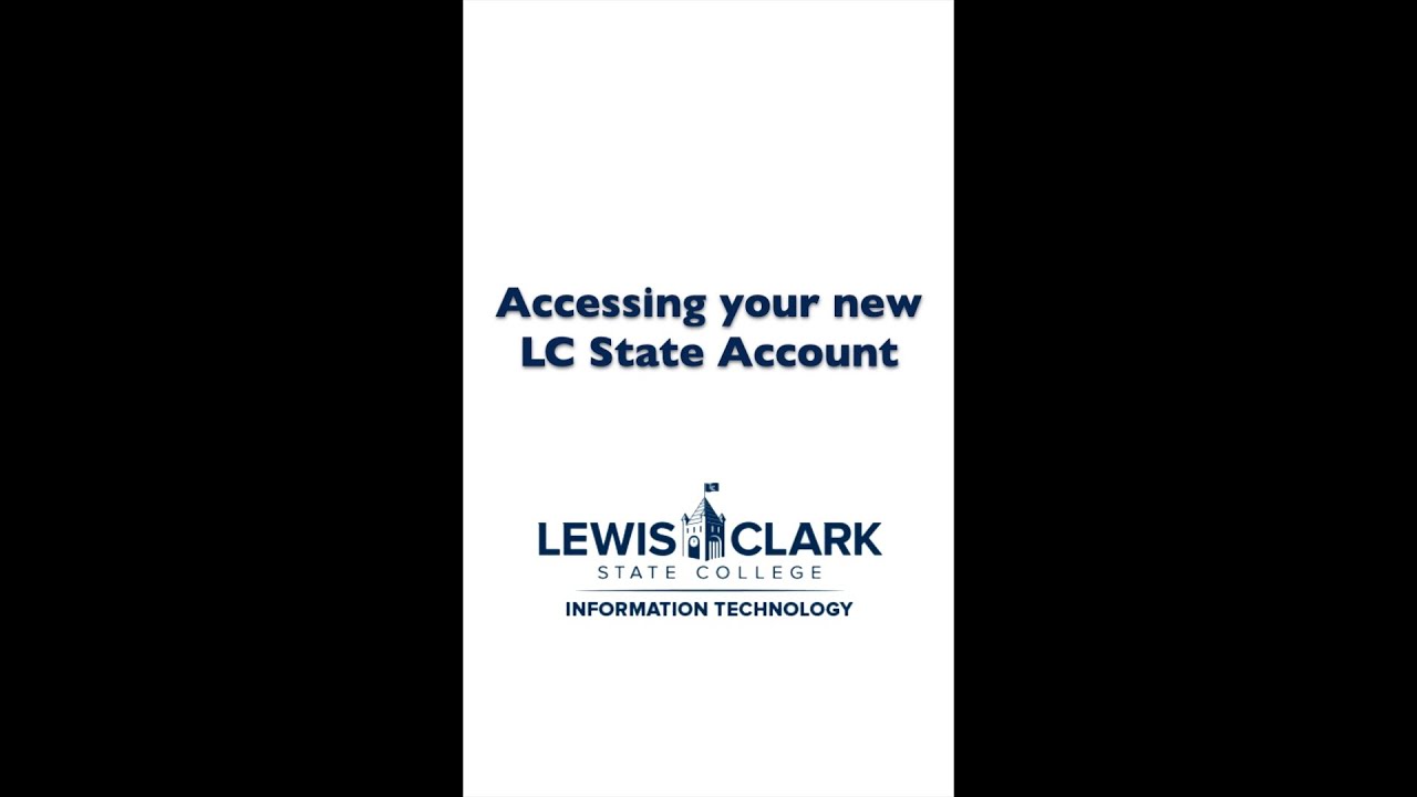 Accessing your LC State account - YouTube