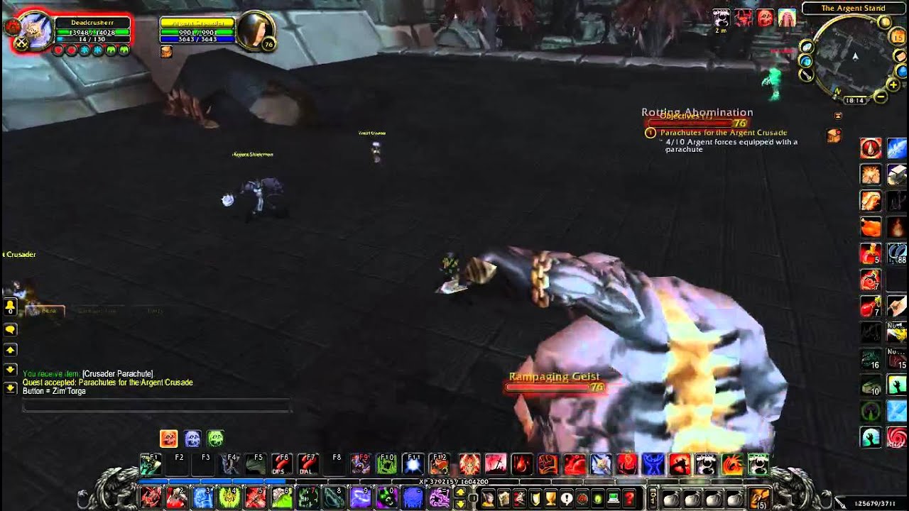 WoW (World of Warcraft) - Parachutes for the Argent Crusade quest - YouTube