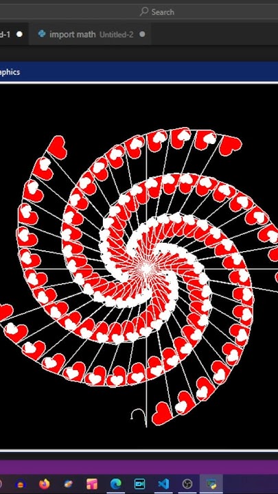 Creating Beautiful Heart♥️ Pattern using Python #python #programming #heart #love #pythonturtle ...
