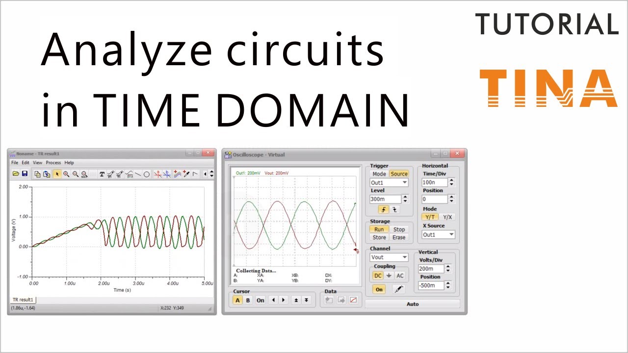 How to analyze in Time Domain with TINA? - YouTube