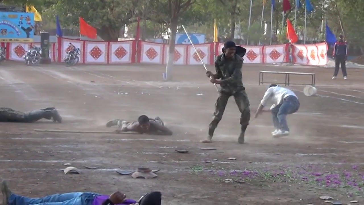 DIREFUL LATHI FIGHT BY POLICE CADET....🥋🥋🥋 - YouTube