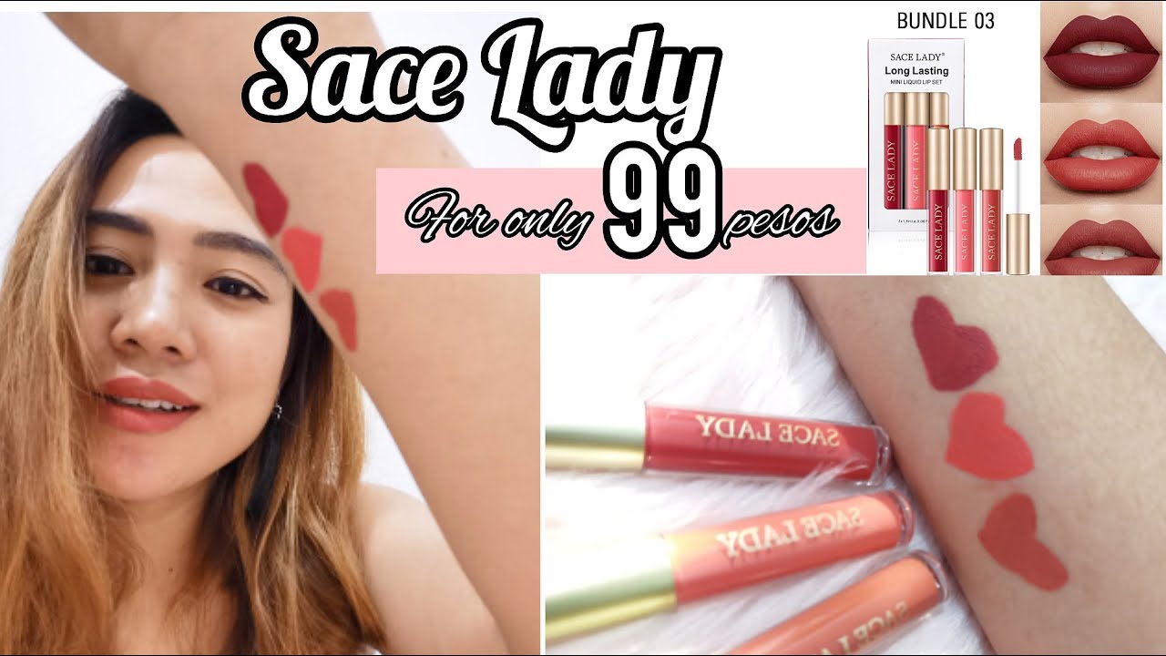 SACE LADY Mini Lipstick Set | Kiss proof Long Lasting 12Hrs | 99 Pesos ...
